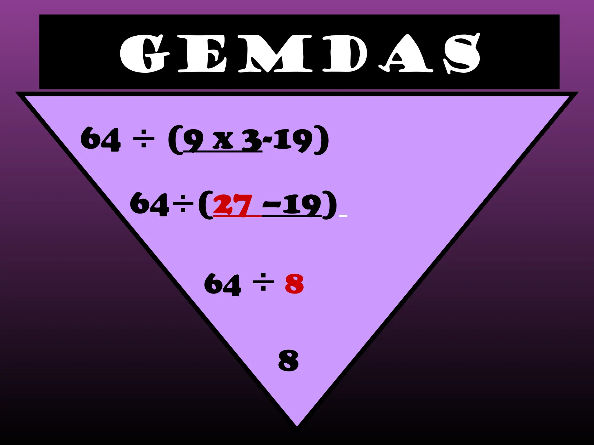 Order of Operations GEMDAS grade 6, .ppt