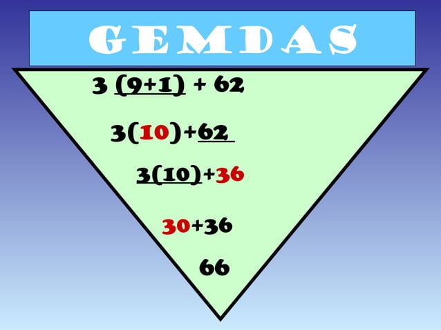 Order of Operations GEMDAS grade 6, .ppt