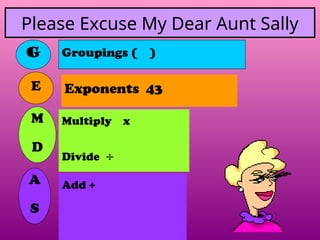 Order of Operations GEMDAS grade 6, .ppt