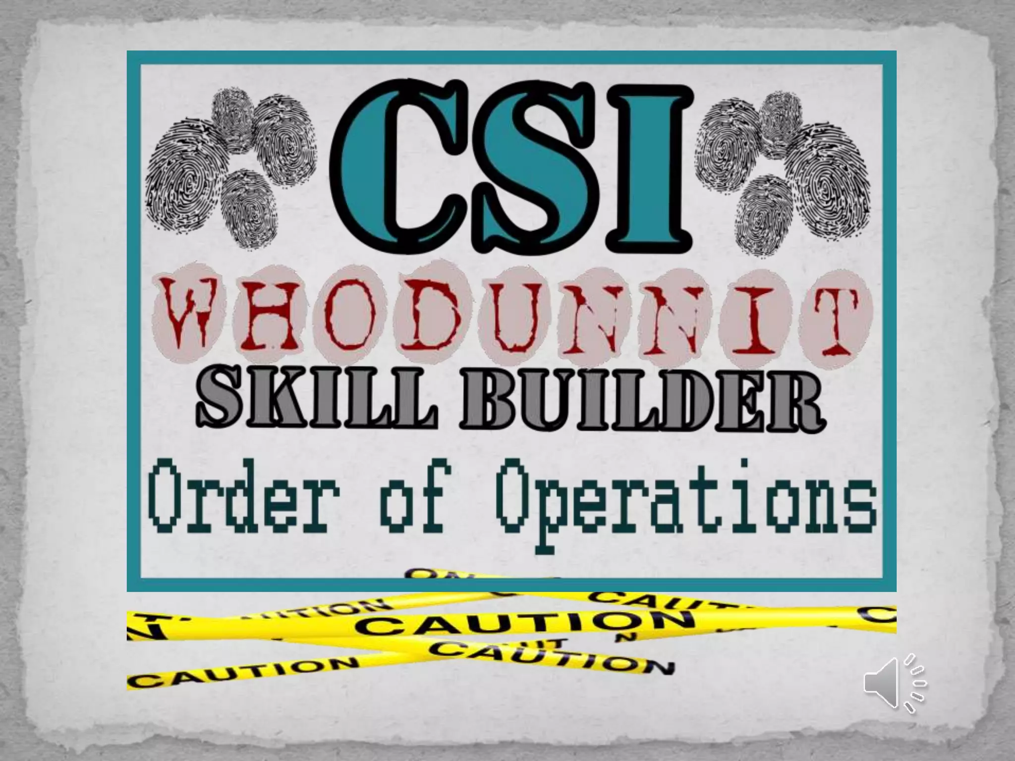 Order of operations mystery | PPTX