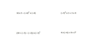 ORDER OF OPERATIONS OF INTEGERS.pptx(PEMDAS/GEMDAS RULE) | PPTX