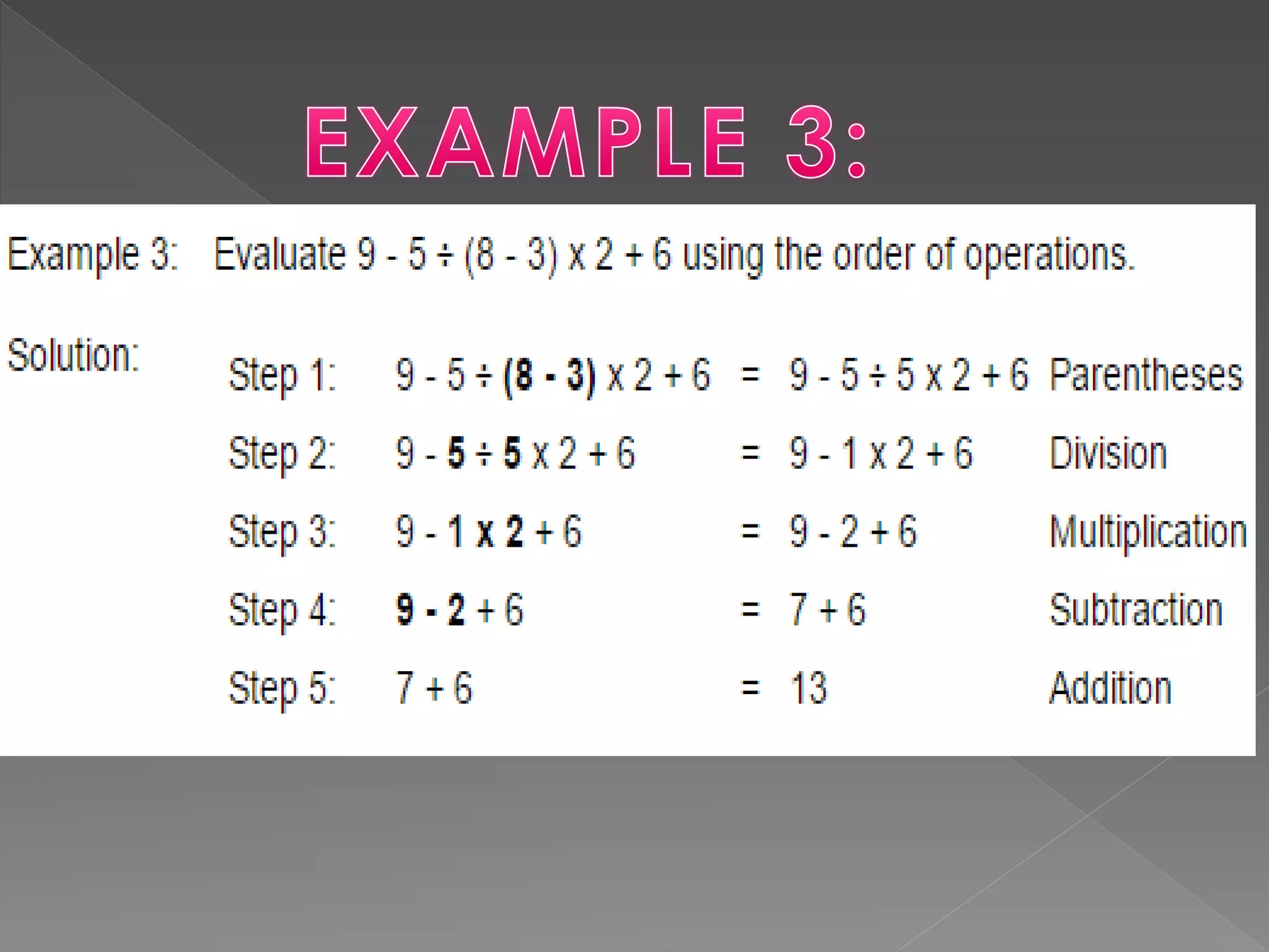 Order of operations presentation | PPTX | Science