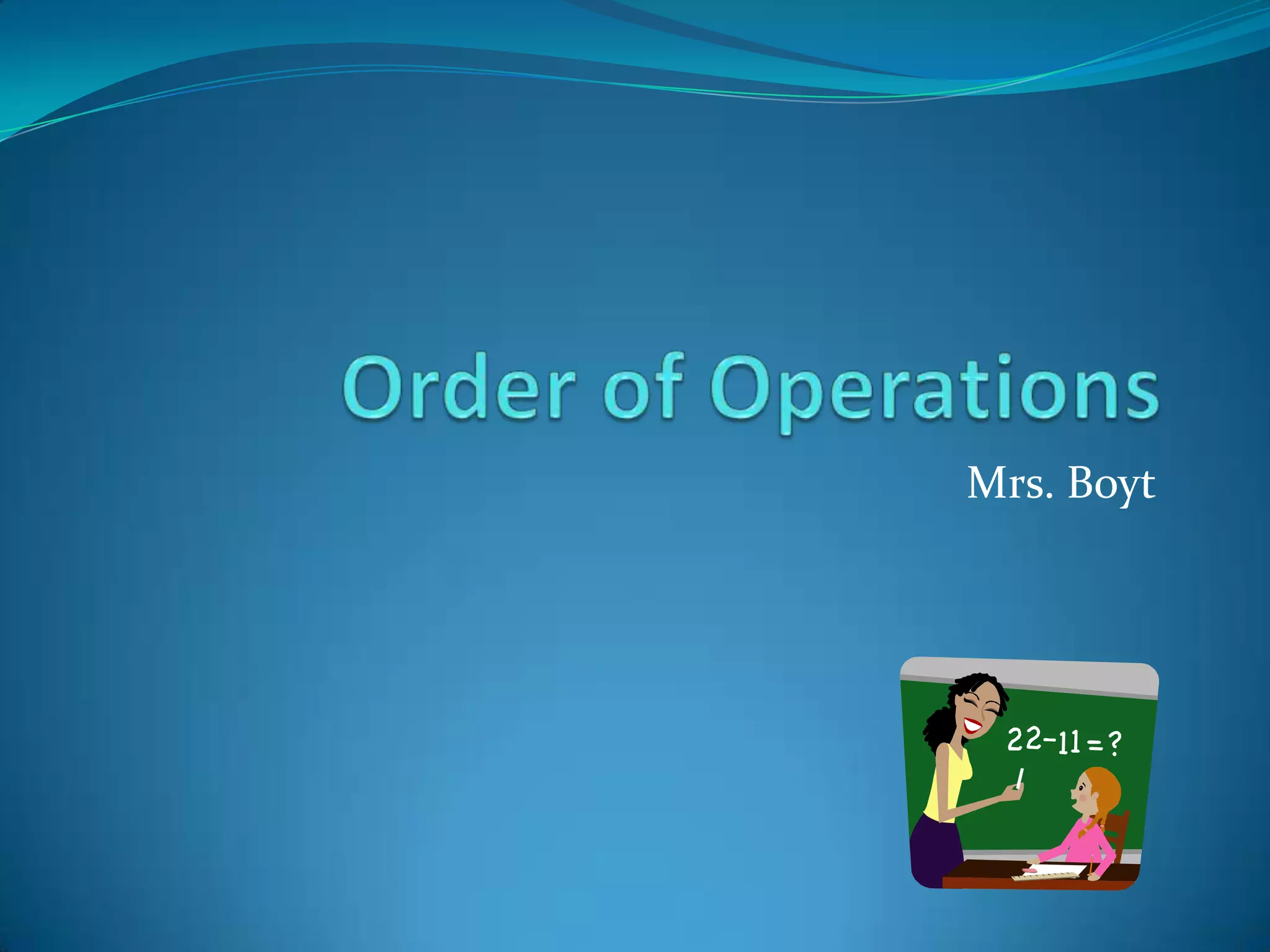 Order of Operations | PPT