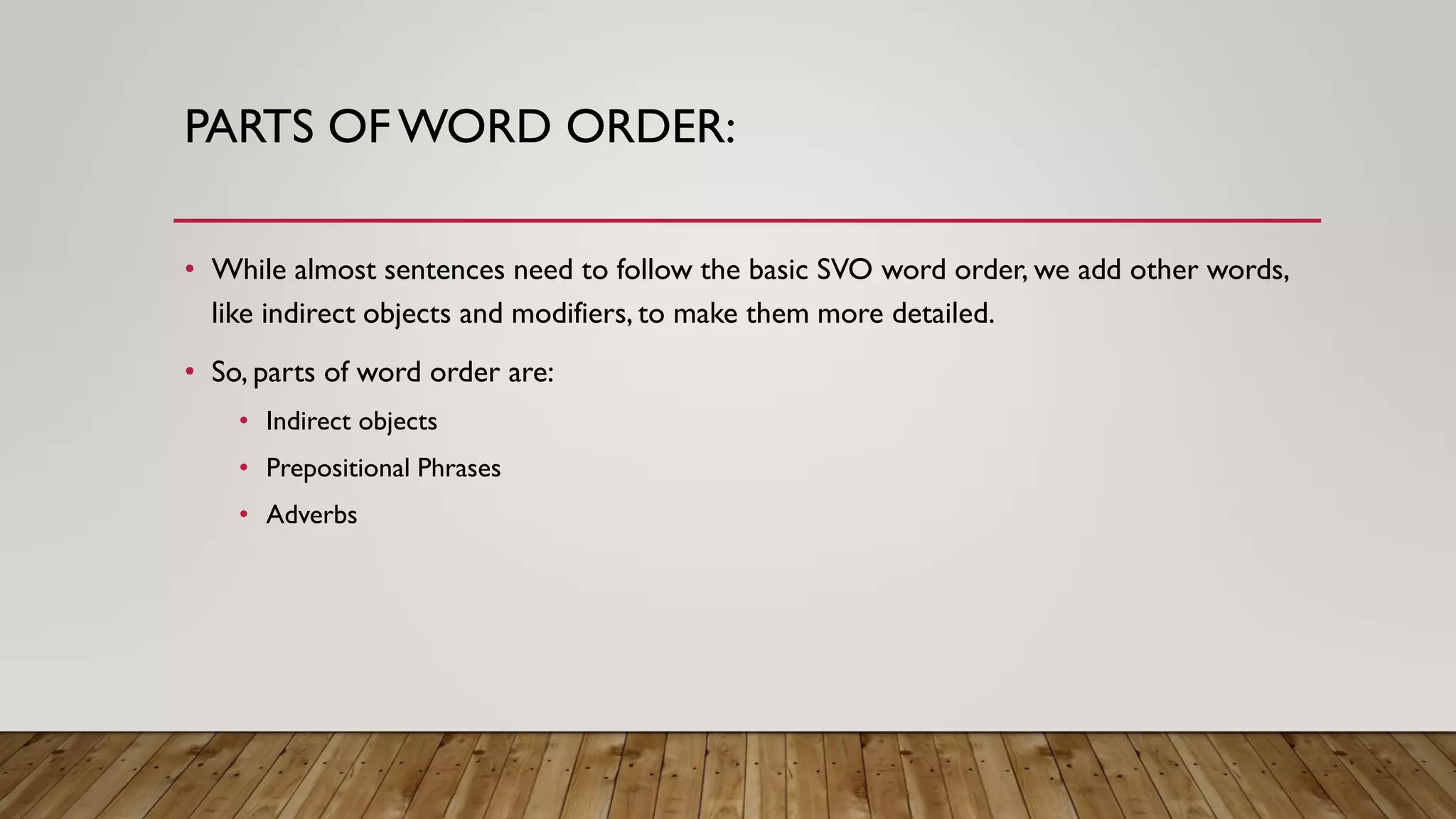 Order of words and clauses _presentation | PDF
