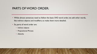 Order of words and clauses _presentation | PDF