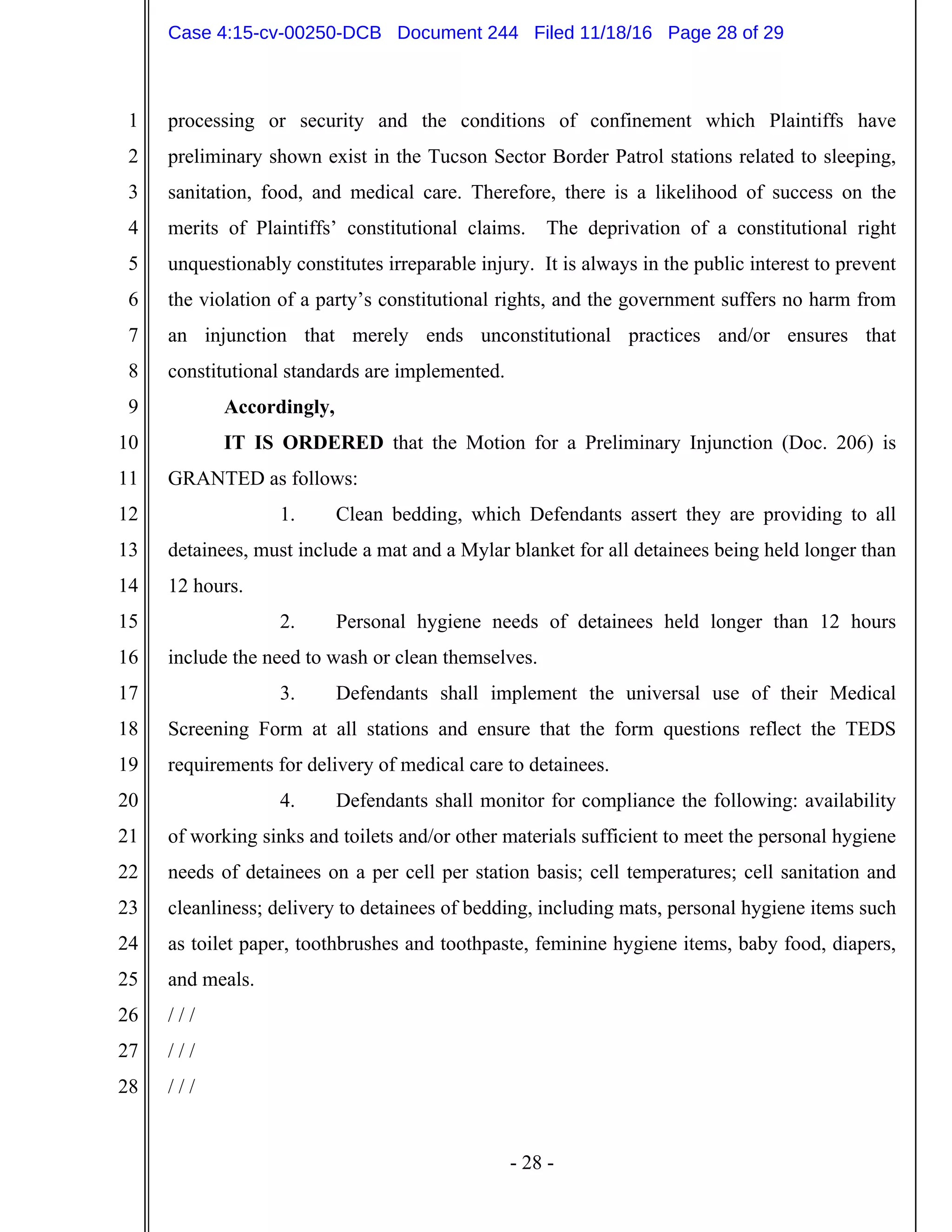 Hieleras ruled deprivation of constitutional rights | PDF | Law