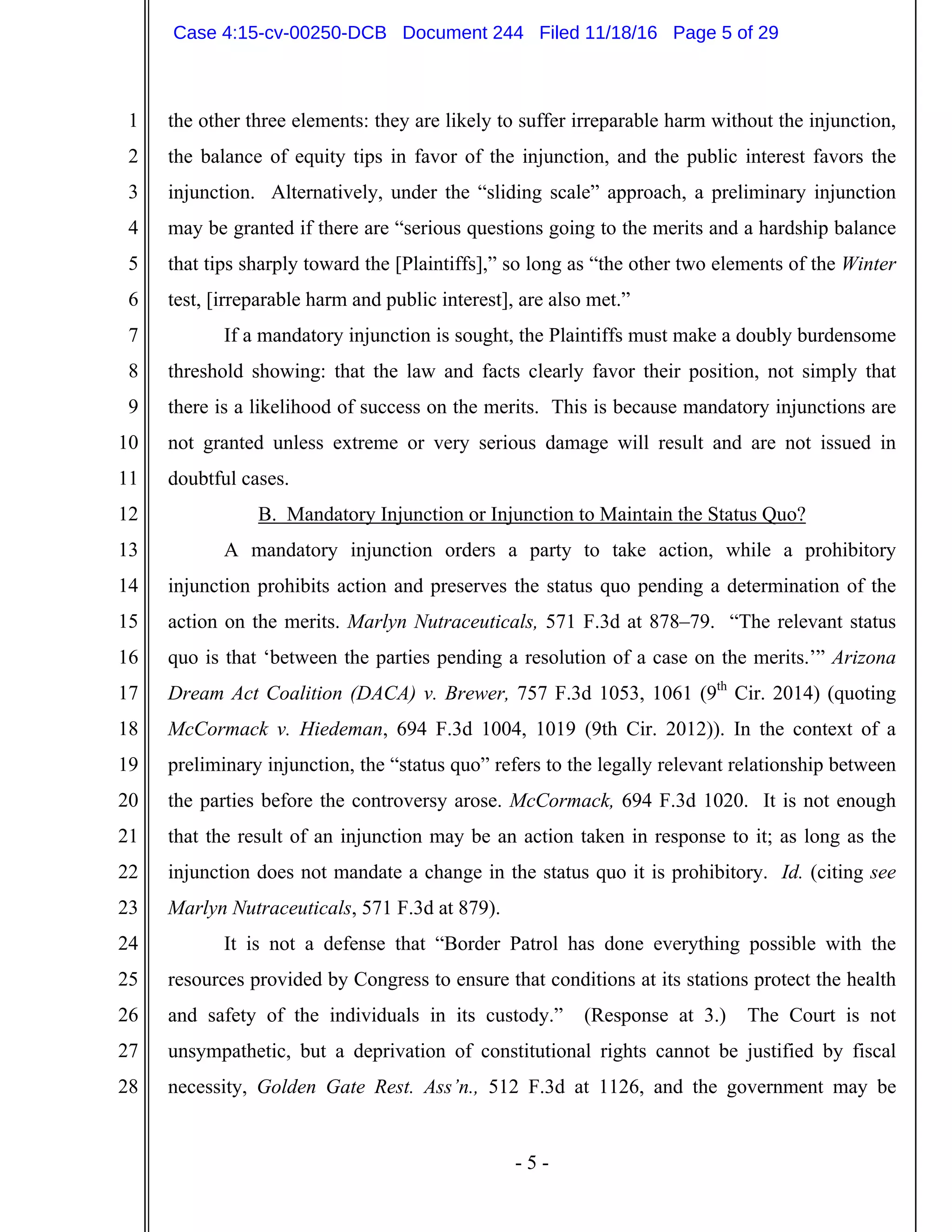 Hieleras ruled deprivation of constitutional rights | PDF | Law