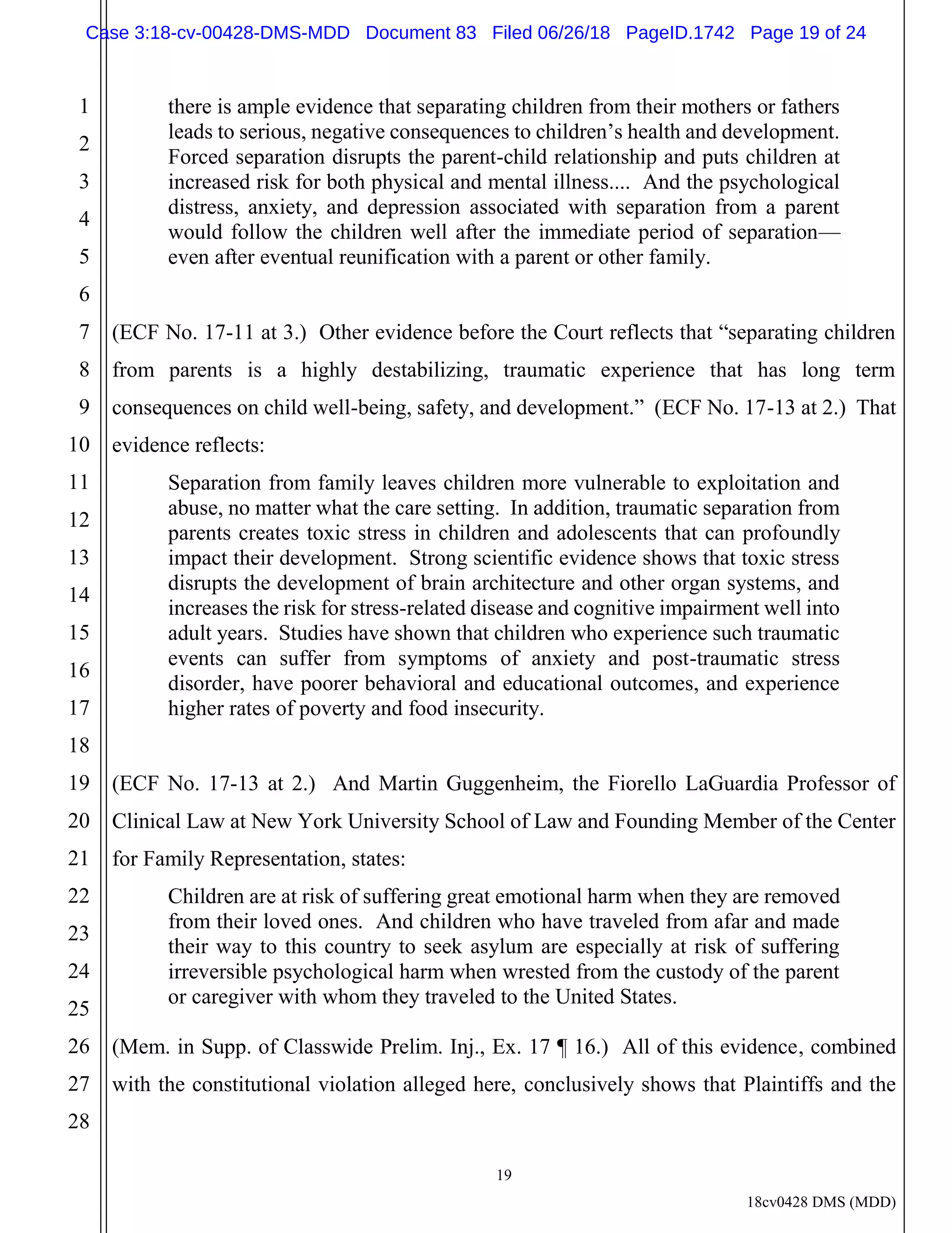 Child reunification - preliminary injunction order | PDF | Adoption and Fostering | Parenting