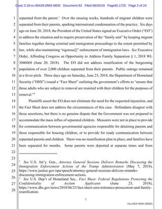 Child reunification - preliminary injunction order | PDF