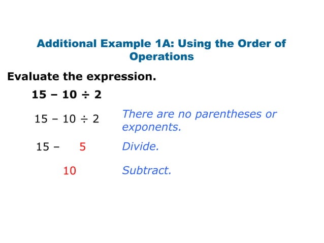Order of Operations | PPTX | Science