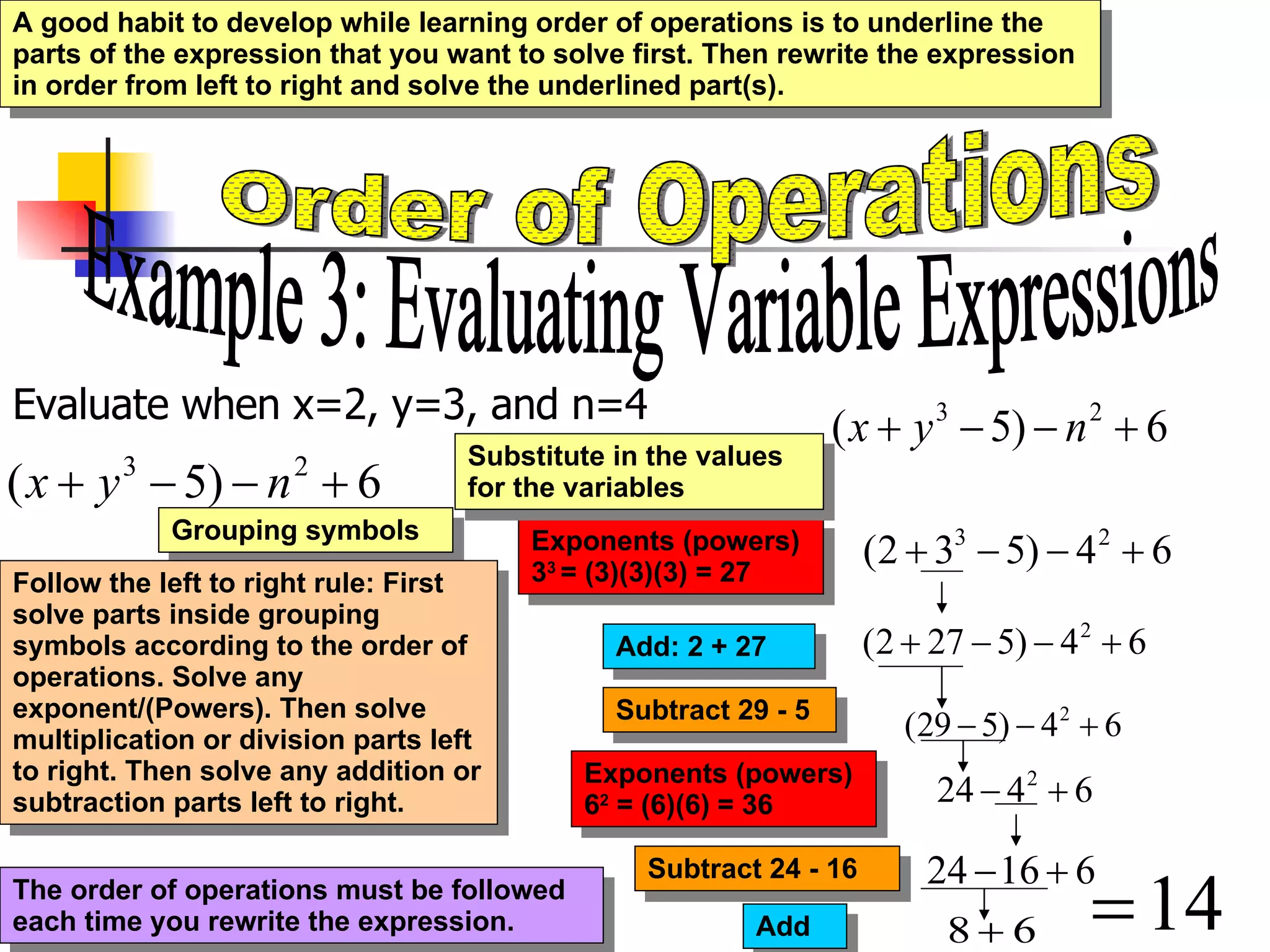 Order of operations | PPT