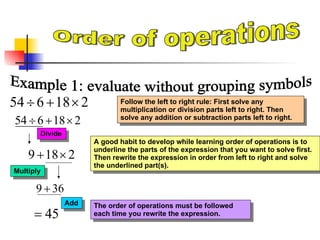 Order of operations | PPT