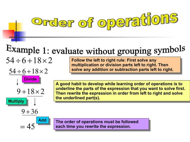 Order of operations | PPT