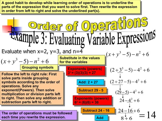 Order of operations | PPT