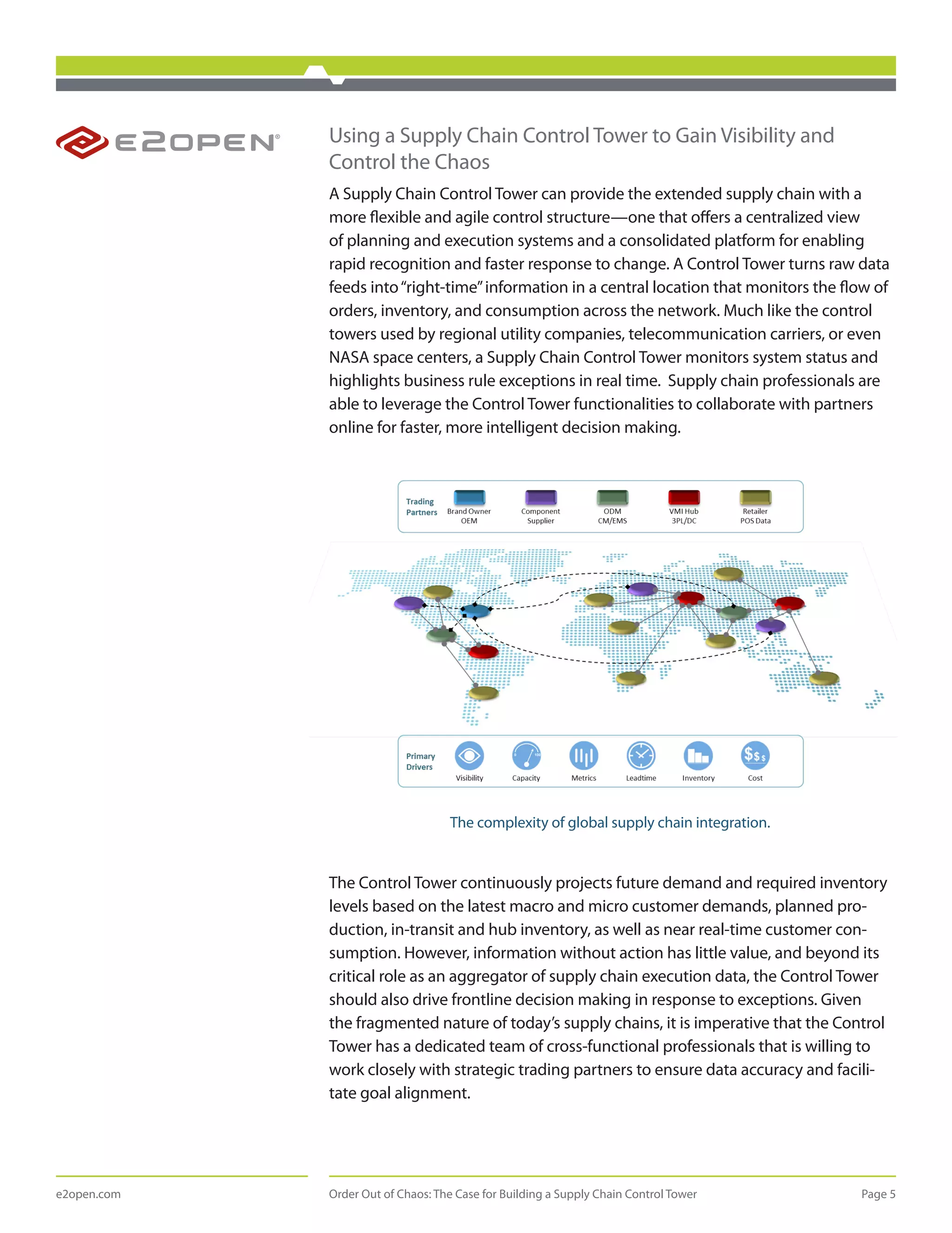 Order out of chaos, the case for building a supply chain control tower ...