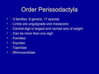 Order perissodactyla | PPT