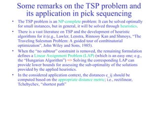Order Picking include Pick Sequencing and Batching | PPT