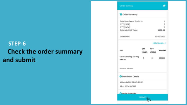 Order placing | PPTX