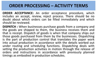 Order processing | PDF
