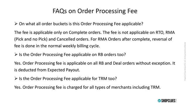 Order Processing Fee | PPT