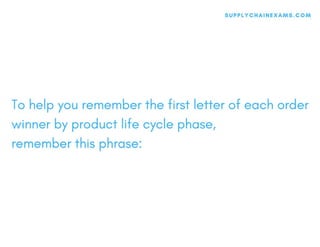 Order Qualifiers and Order Winners | PDF