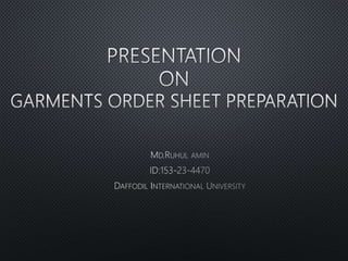 Order sheet presentation(sample) | PPTX