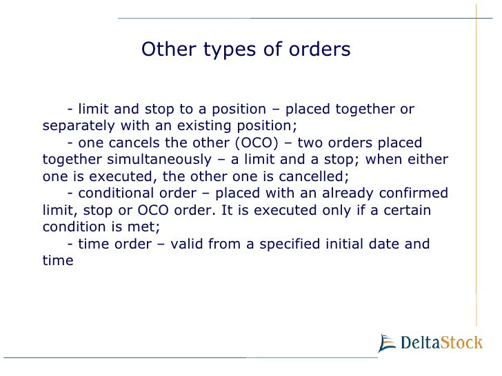 Trading order types