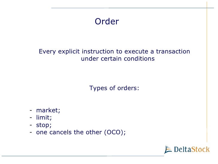 Trading order types