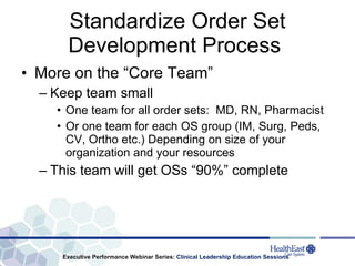 Order Set Development | PPT