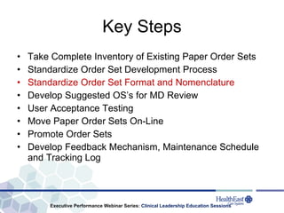 Order Set Development | PPT