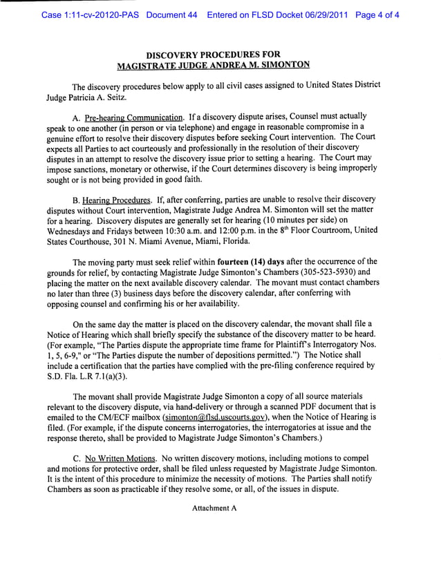 Order setting trial date,pretrial deadlines and refferal to magistrate ...