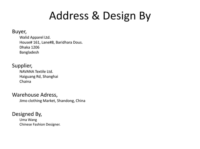 Order sheet presentation by walid | PPTX