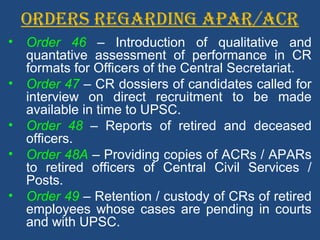 Orders regarding apar | PPT