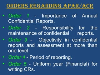 Orders regarding apar | PPT
