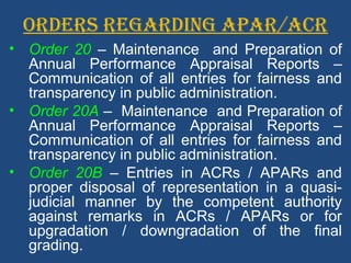 Orders regarding apar | PPT