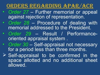 Orders regarding apar | PPT