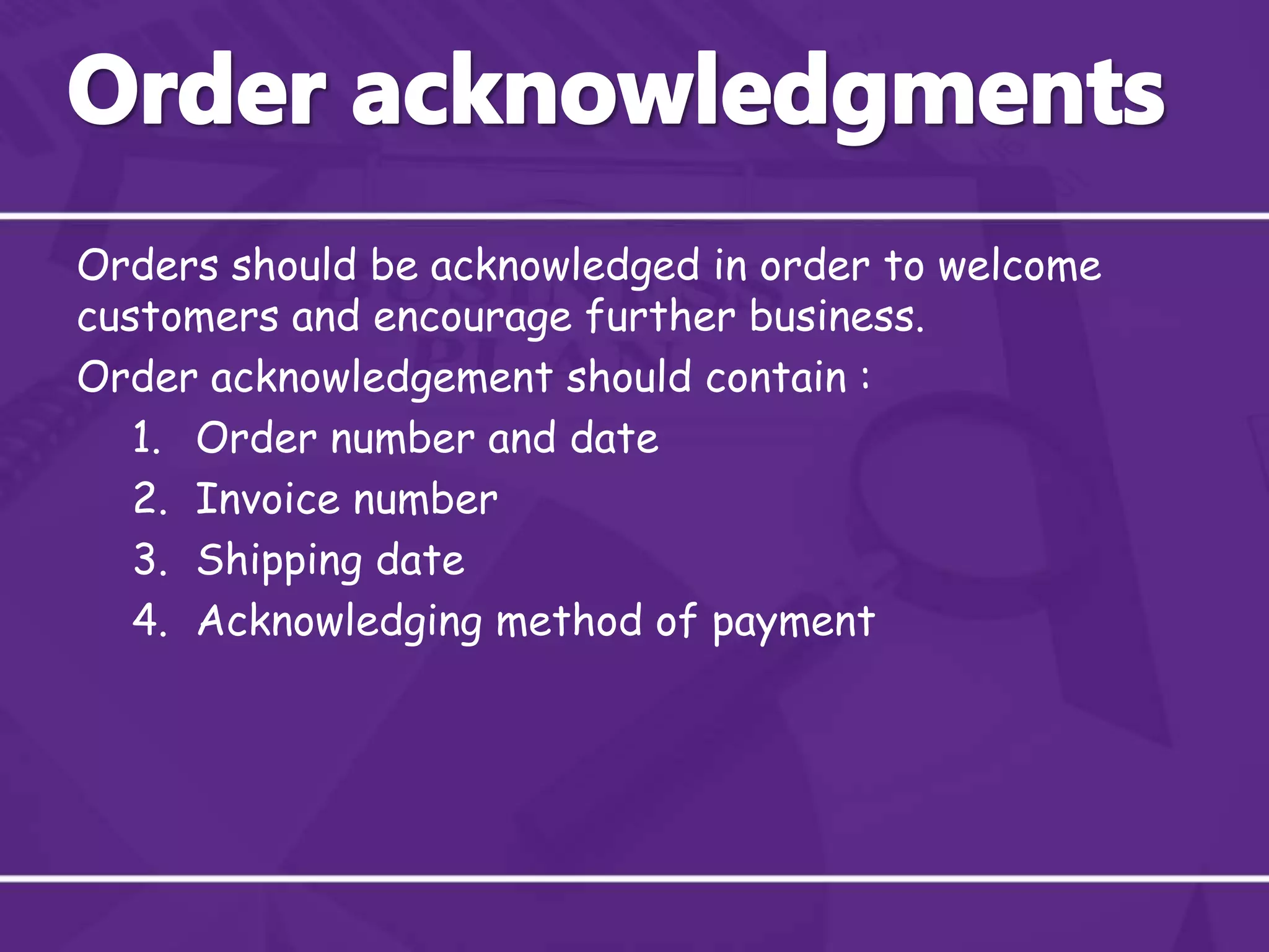 Orders & their execution | PPTX