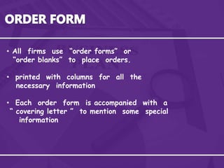 Orders & their execution | PPTX