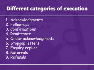 Orders & their execution | PPTX