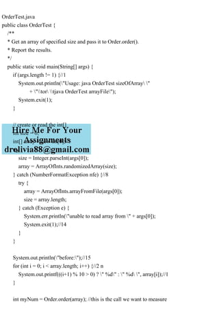 OrderTest.javapublic class OrderTest { Get an arra.pdf