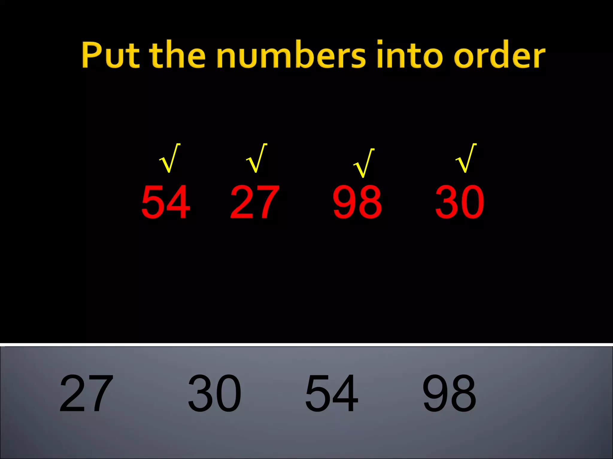 Order the numbers | PPT