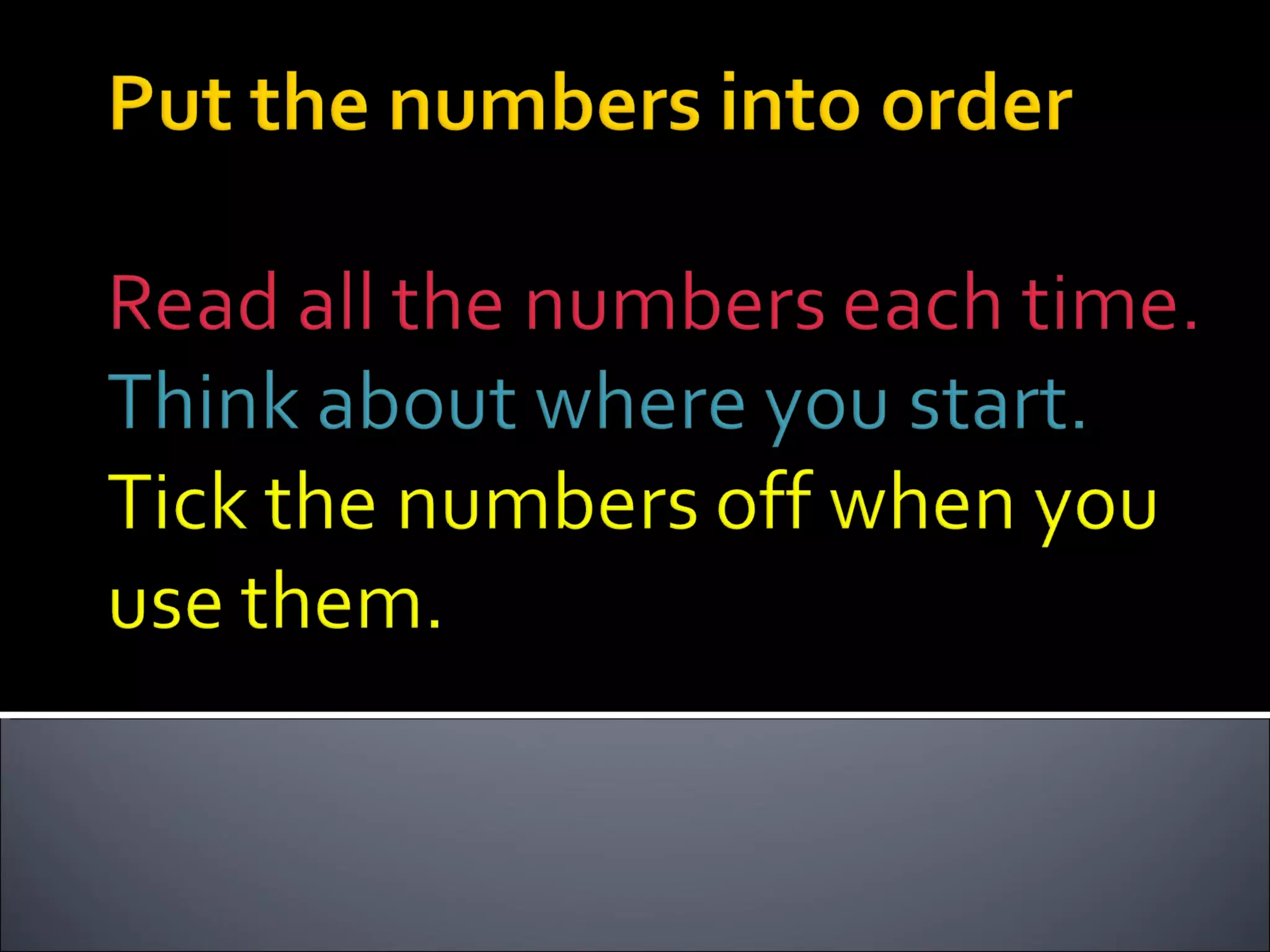 Order the numbers | PPT
