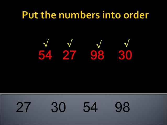 Order the numbers | PPT