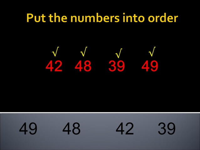 Order the numbers | PPT