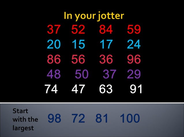 Order the numbers | PPT | Free Download