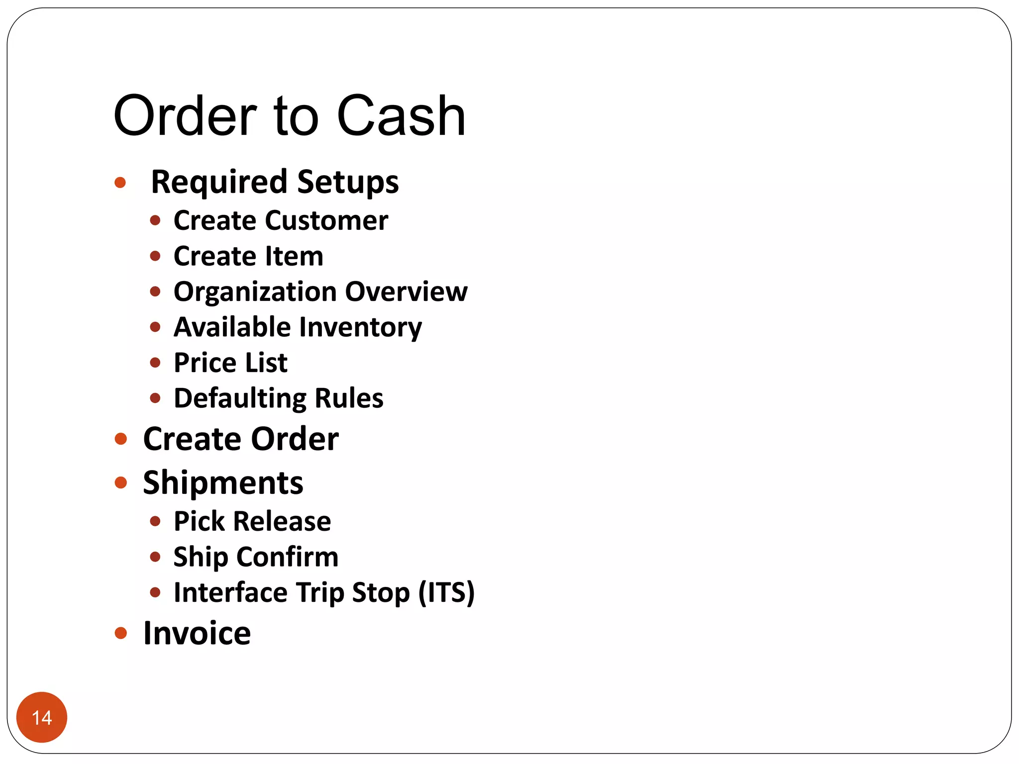 Order to cash | PPTX