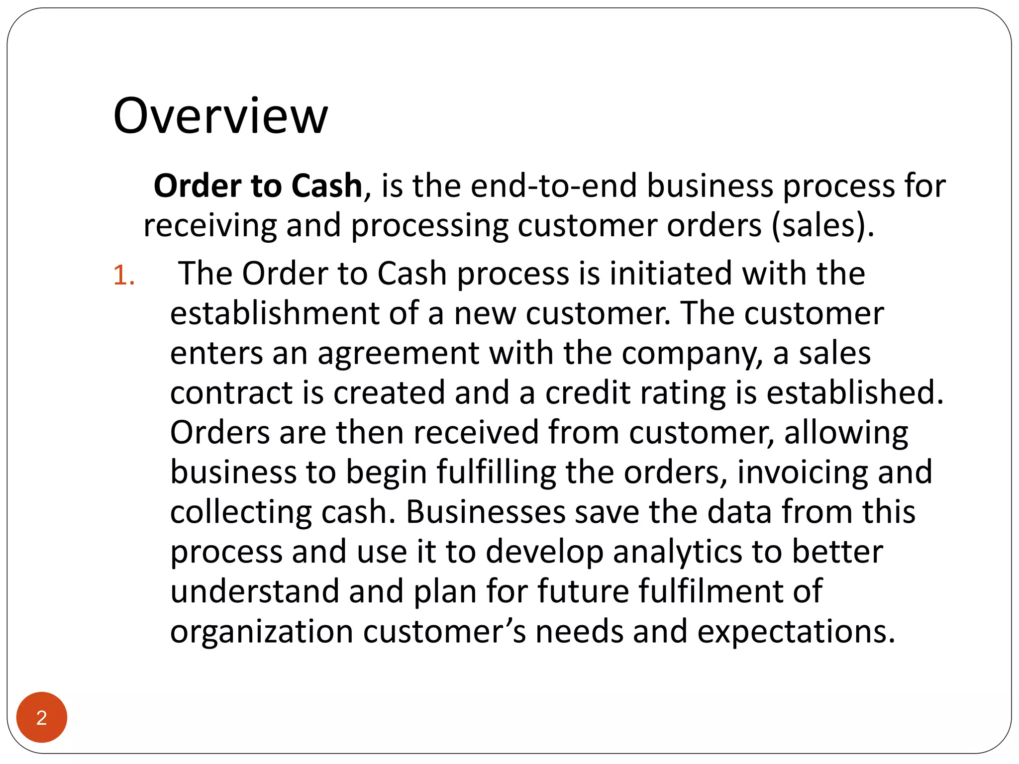 Order to cash | PPTX