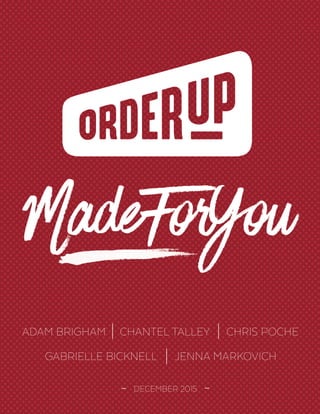 OrderUp Campaign | PDF
