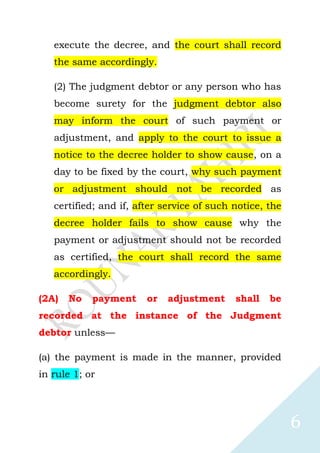 Order 21 RULE 1 AND 2 CPC | PDF | Credit Cards | Personal Debt