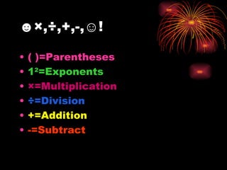 Order of Operations | PPT